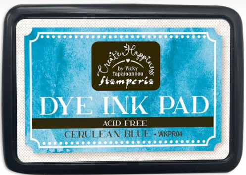 Stamperia Dye Ink Pad - Cerulean Blue (WKPR04) - The Rubber Buggy