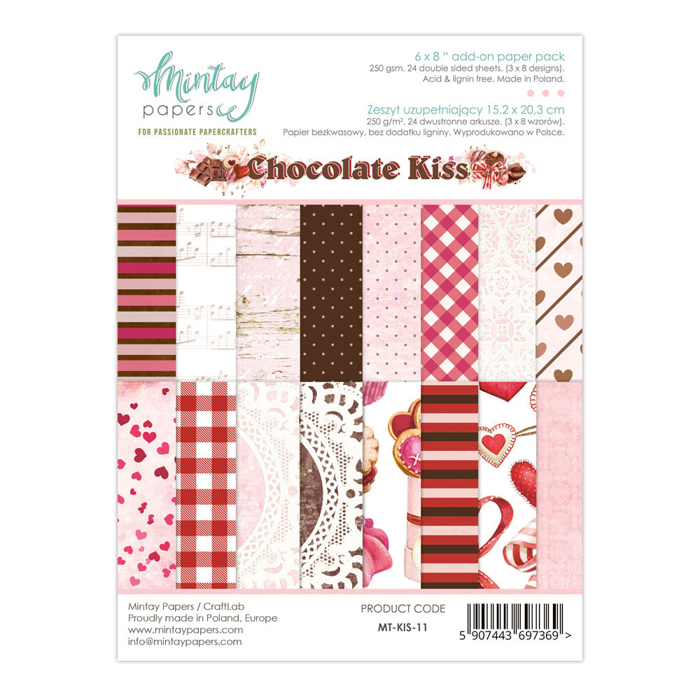 Mintay Papers Chocolate Kiss 6 x 8 Add On Pack (MT-KIS-11) - The Rubber ...