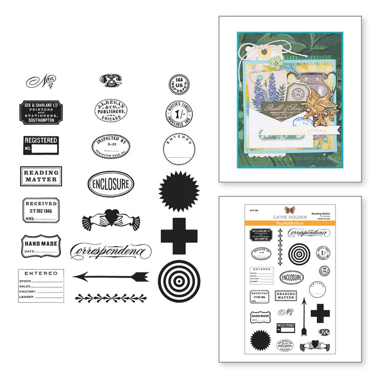 Spellbinders - Reading Matter Clear Stamp -Flea Market Finds Collection ...