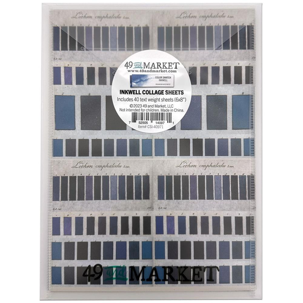 49 and Market - Inkwell 6x8 Collage Sheets - Color Swatch Essentials ...