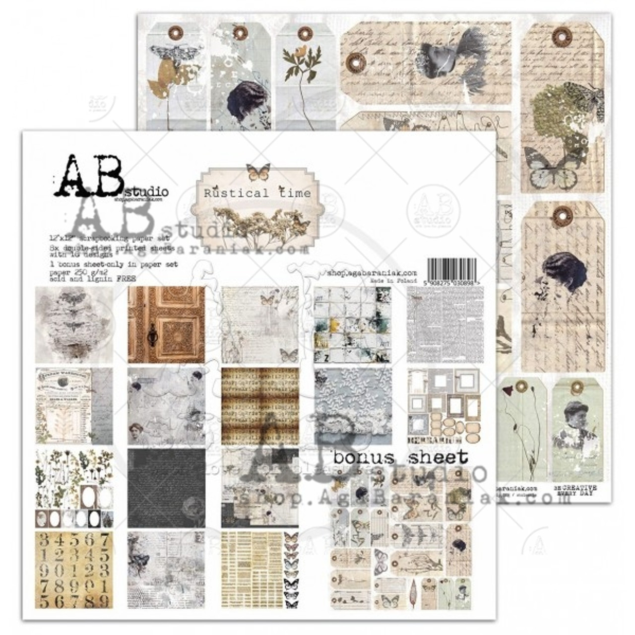 AB Studios - Rustical Time - 12x12 Scrapbook Paper Pack (ABSB-RT) at ...
