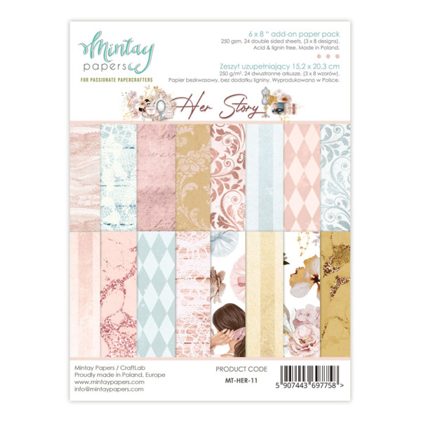 Mintay Papers Her Story 6 x 8 Add On Pack (MT-HER-11) - The Rubber Buggy