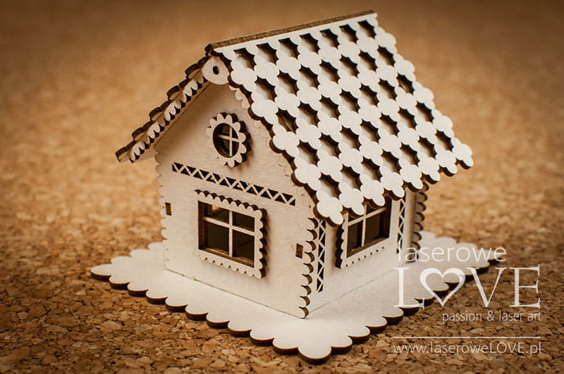 Laserowe Love Chipboard - Gingerbread House 3D small (LA18784) - The ...