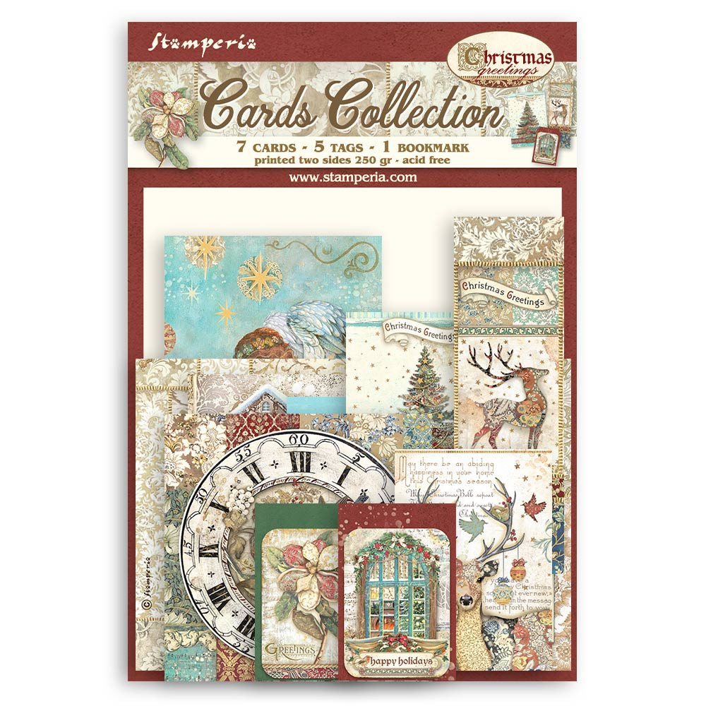 Stamperia - Christmas Greetings - Cards Collection (SBCARD18) The ...