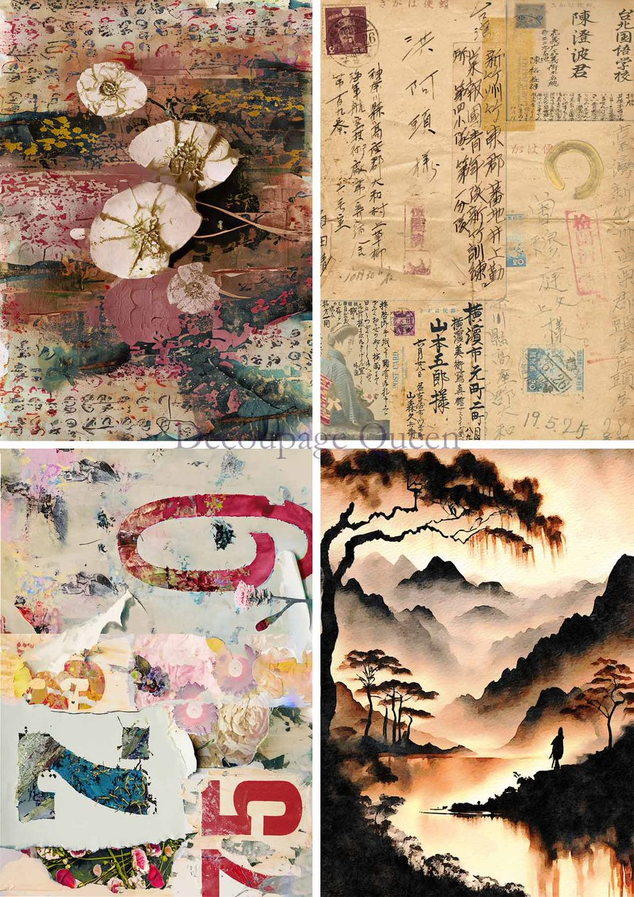 Decoupage Queen - Andy Skinner Eastern 4 Pack - A4 Decoupage Paper ...