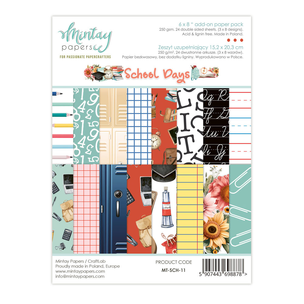 Mintay Papers - School Days - 6 x 8 Add On Pack (MT-SCH-11) - The ...