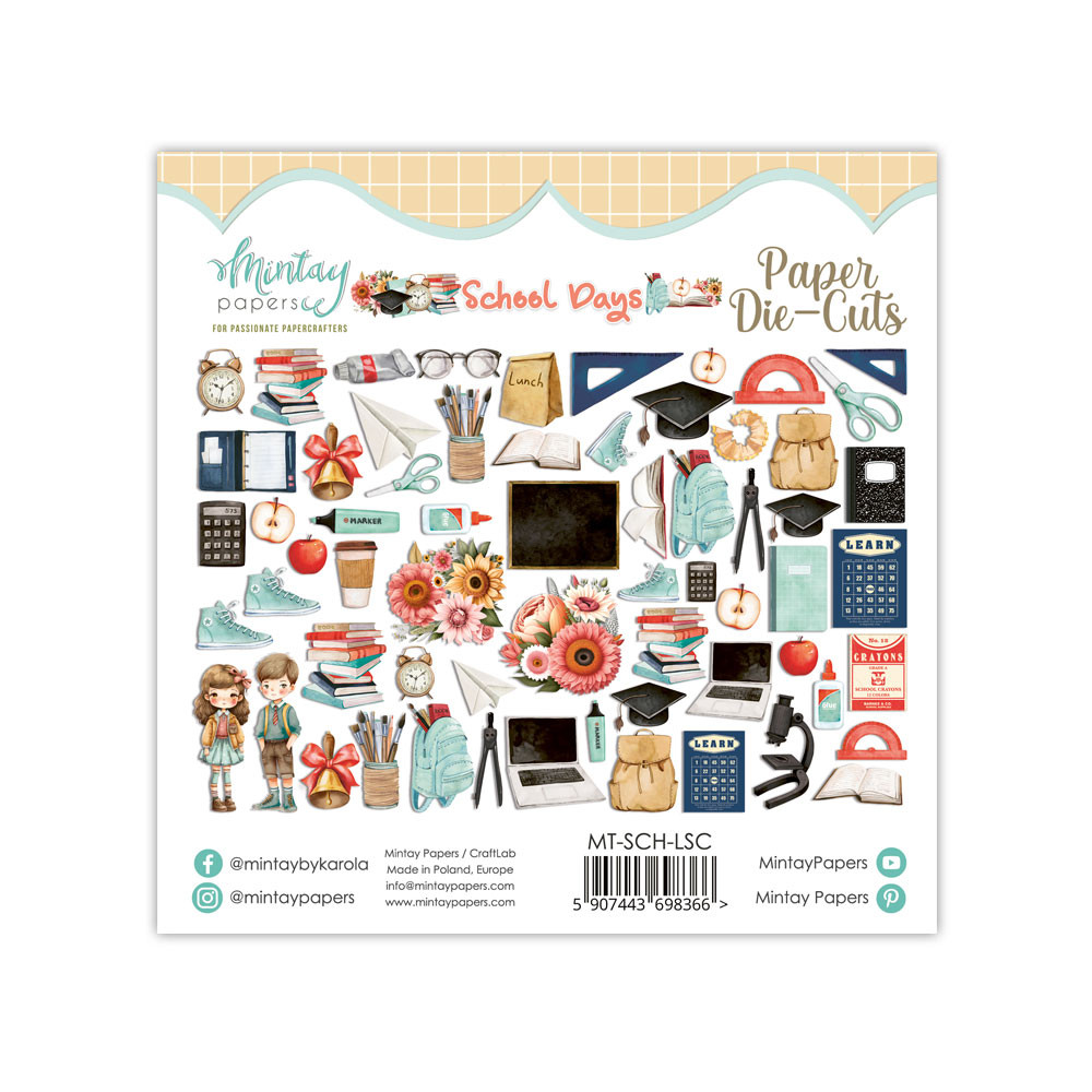 Mintay Papers - School Days - Paper Diecuts (MT-SCH-LSC) - The Rubber Buggy