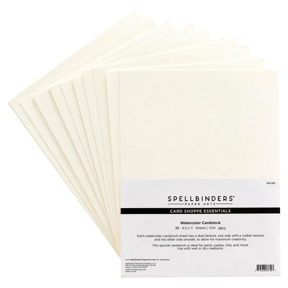 Spellbinders - Watercolor Cardstock - A4 size 25 pack (SCS-312) The ...