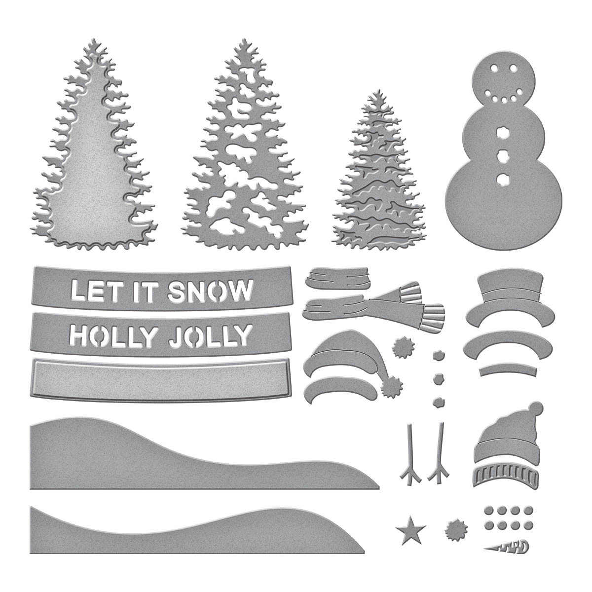 Spellbinders - Simon's Snow Globes Collection - Snowman Scene Etched ...