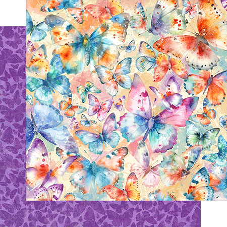 Graphic 45 - Flight of Fancy - 12 x 12 Scrapbook Paper - Butterfly ...