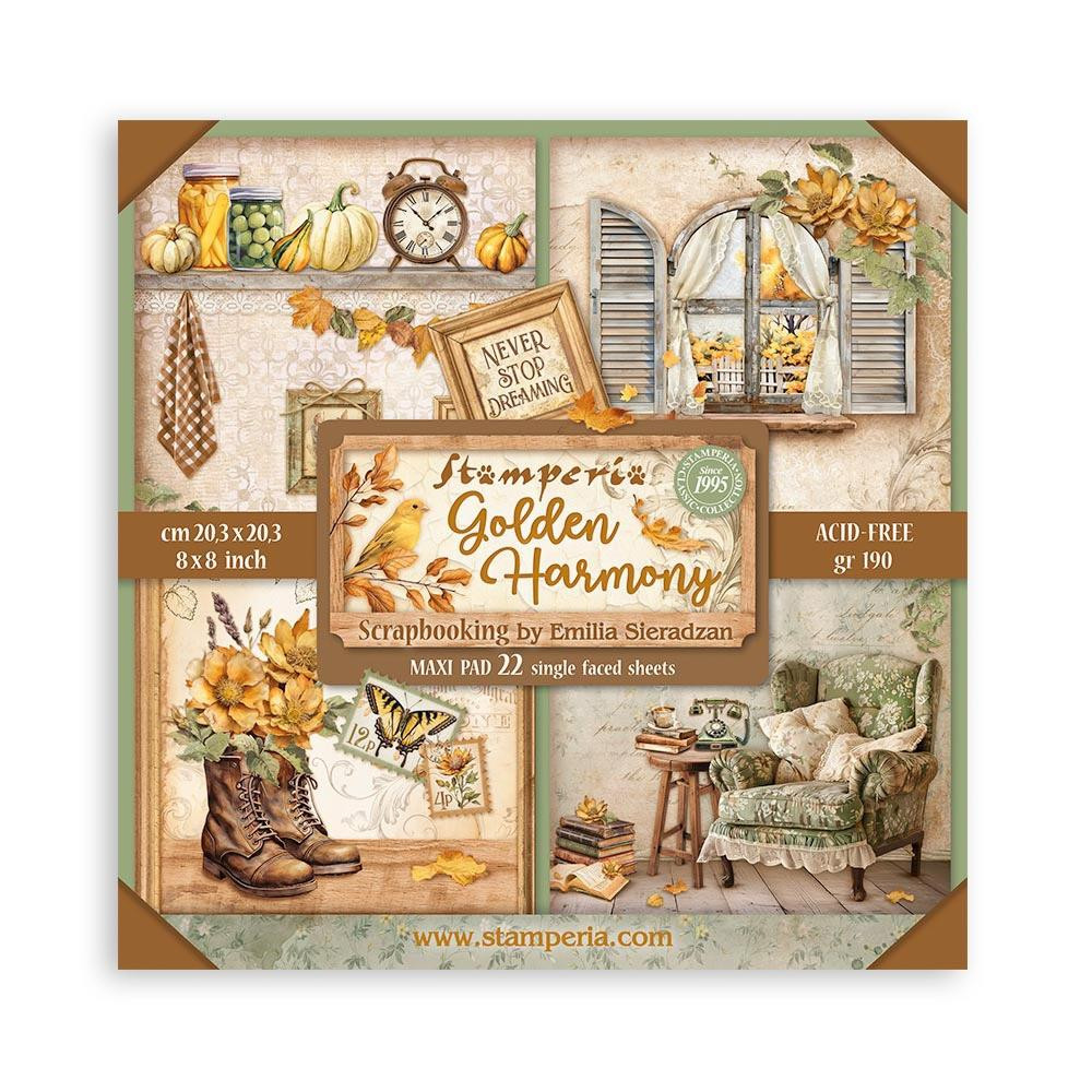 Stamperia - Golden Harmony - 8x8 Single Face Sheet Paper Pad (SBBSXB05 ...