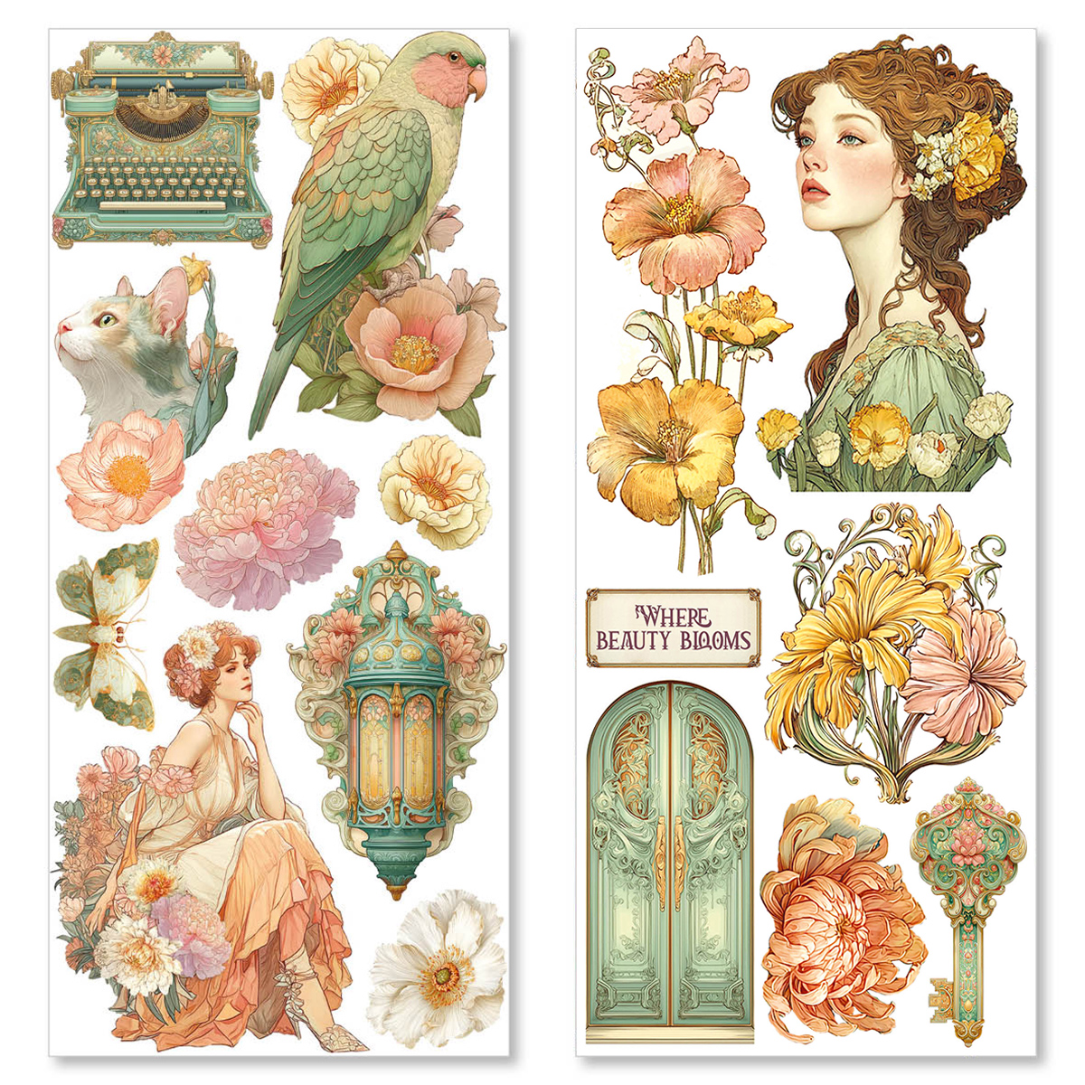 Ciao Bella - Artemis - Art Stickers transparent adhesive sheets 5/Pkg ...