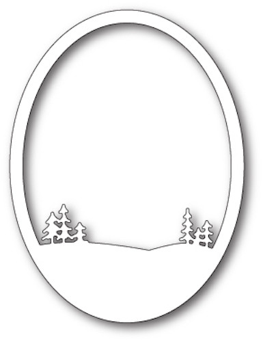 Memory Box Die - Gentle Horizon Oval Craft Die 99811 - The Rubber Buggy