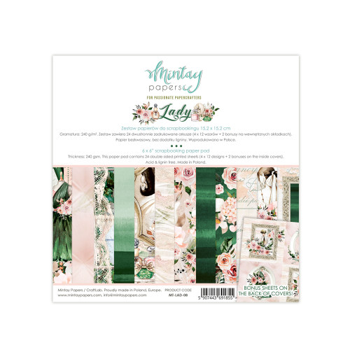 Mintay Papers - Lady - 6 x 6 Paper Pack - The Rubber Buggy