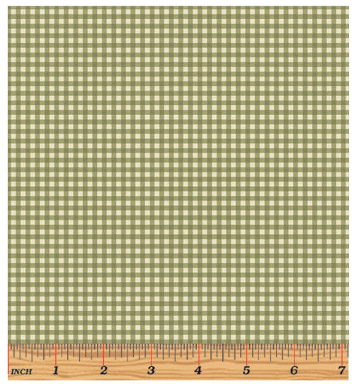 Benartex / Rustic Village Christmas Village Check - Sage / Fabric By ...