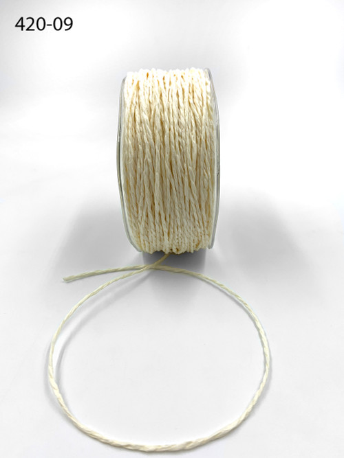 May Arts 2 Millimeter Twisted Paper Cord String Ribbon - Ivory - The ...