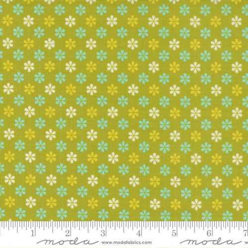 Moda Fabric - Maureen McCormick Flower Power - Chartreuse 33715 16 ...
