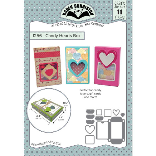 Karen Burniston Candy Hearts Box (1256) - The Rubber Buggy