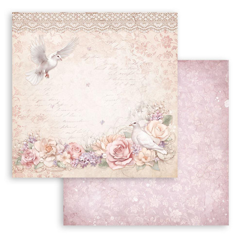 Stamperia - Romance Forever Ceremony - 12x12 Scrapbook Paper - Dove ...