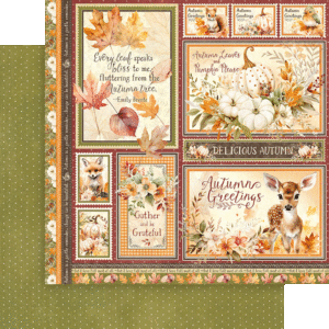 Graphic 45 - Autumn Greetings - 12x12 Scrapbook Paper - Autumn ...