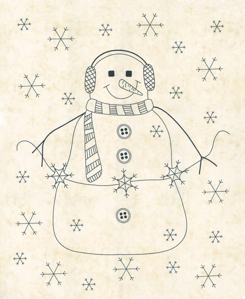 Moda Fabric - Snowman Gather IV Panel Snow - She Shack Shop