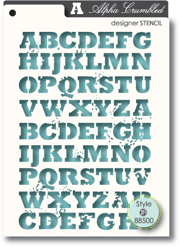 Memory Box Stencils - Alpha Crumbled - The Rubber Buggy