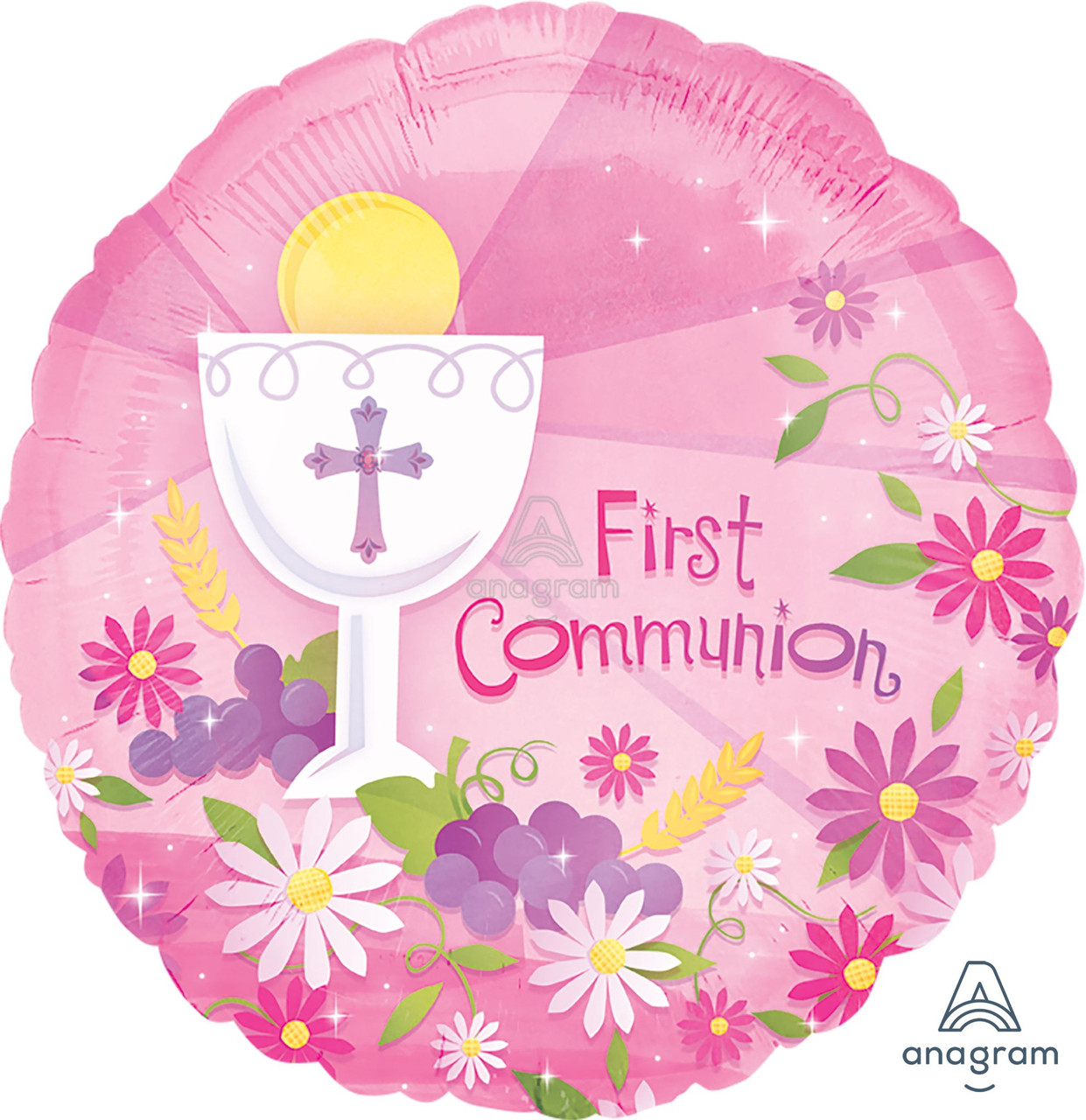 18"A First Communion Pink (10 count) - Havin' A Party