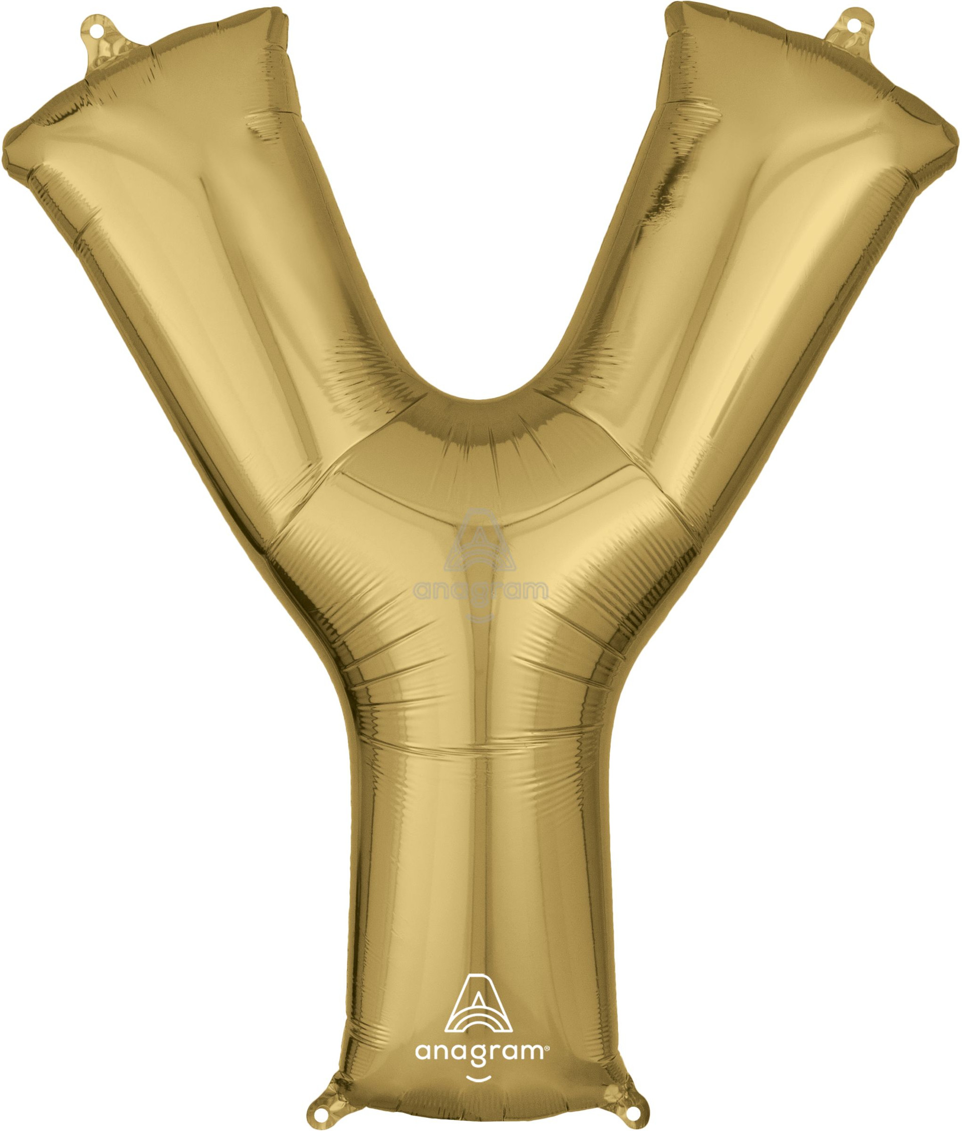 34"A White Gold Letter Y Pkg (1 count)