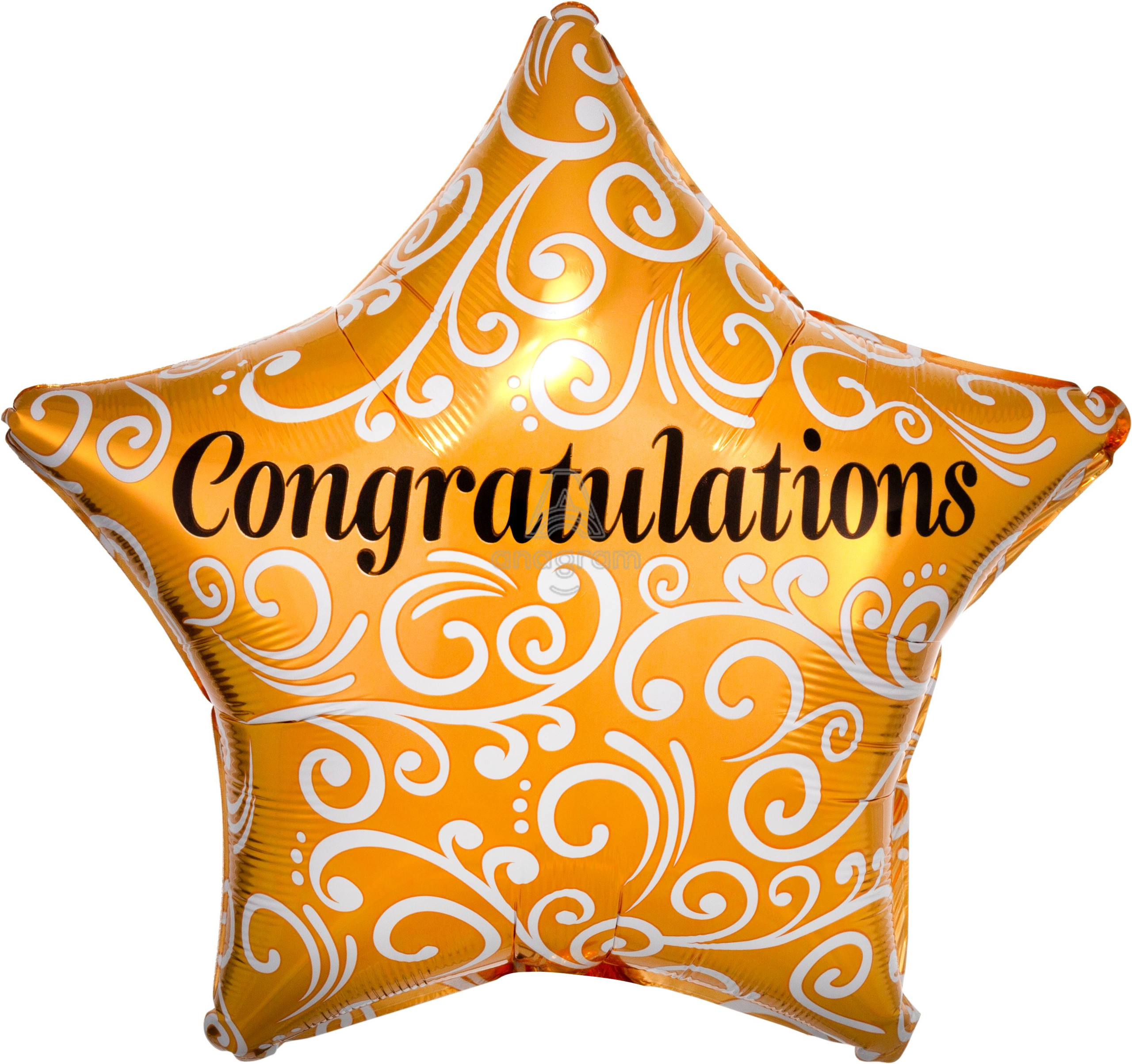 19"A Congratulations Sophisticated Gold Star Pkg (5 count)