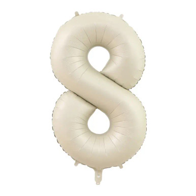34"B Ivory White Number 8 Pkg (5 count)