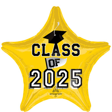 19"A Class of 2025 Yellow Star flat (10 count)