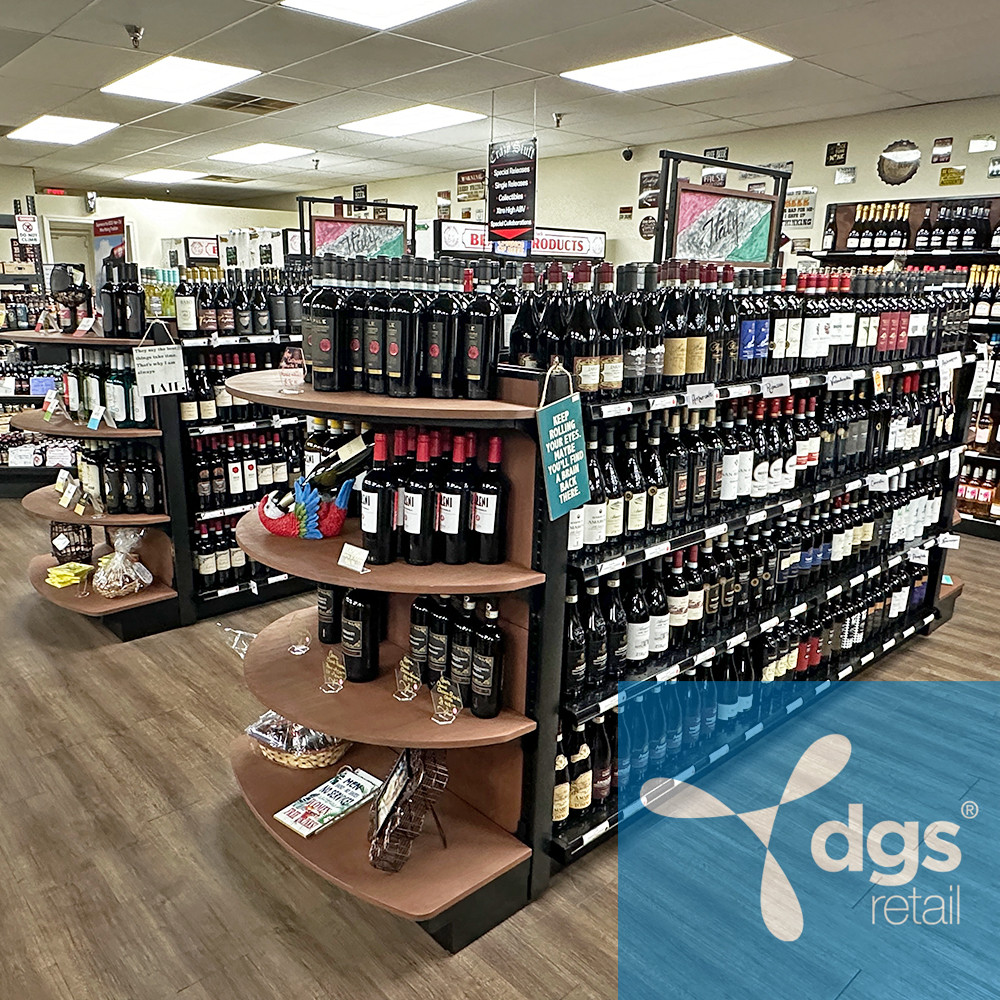 Wooden Wine Store Island Display With Endcaps And Shelves | DGS Retail