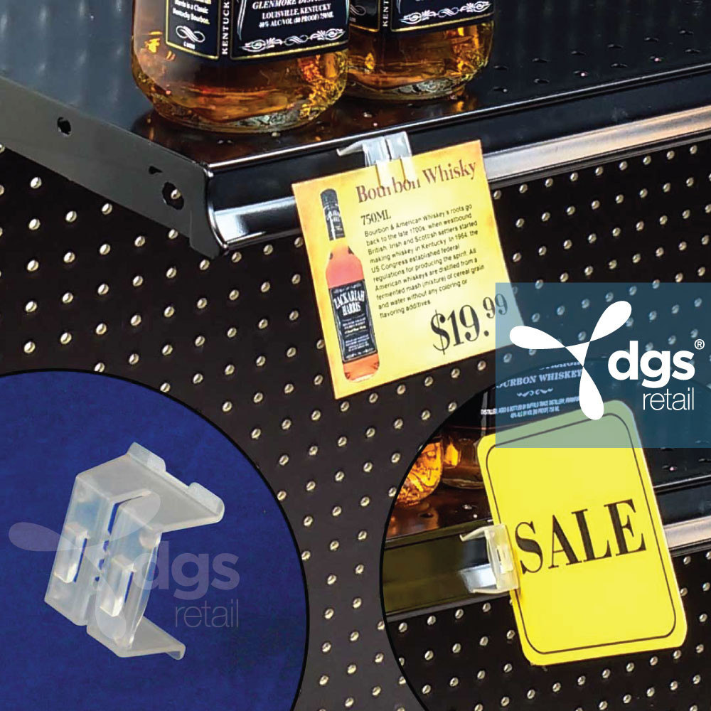 Shelf Channel Sign Holder | Wine Talkers Aisle Violators | DGS Retail