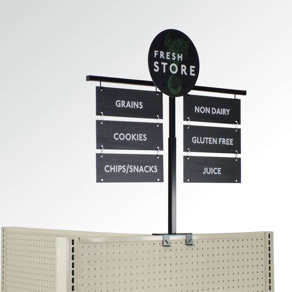 Heavy Duty Aisle Sign Holder For Store Gondola End Caps | DGS Retail