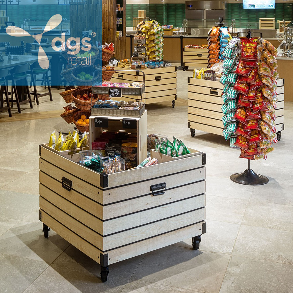 Vintage Wood Produce Display Bins On Sale | Orchard Bins | DGS Retail