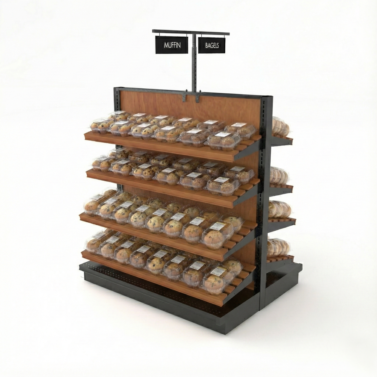 Bread Display Shelving With 8 Wooden Slat Cooling Shelves | DGS Retail