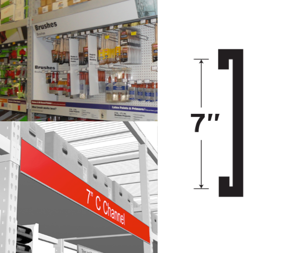 Store Sign Holder | Plastic C Channel For Pallet Racks | DGS Retail