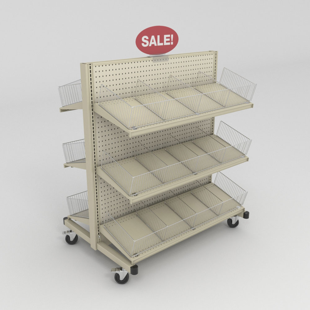 Rolling Gondola Shelving Impulse Sales Rack For Checkout | DGS Retail
