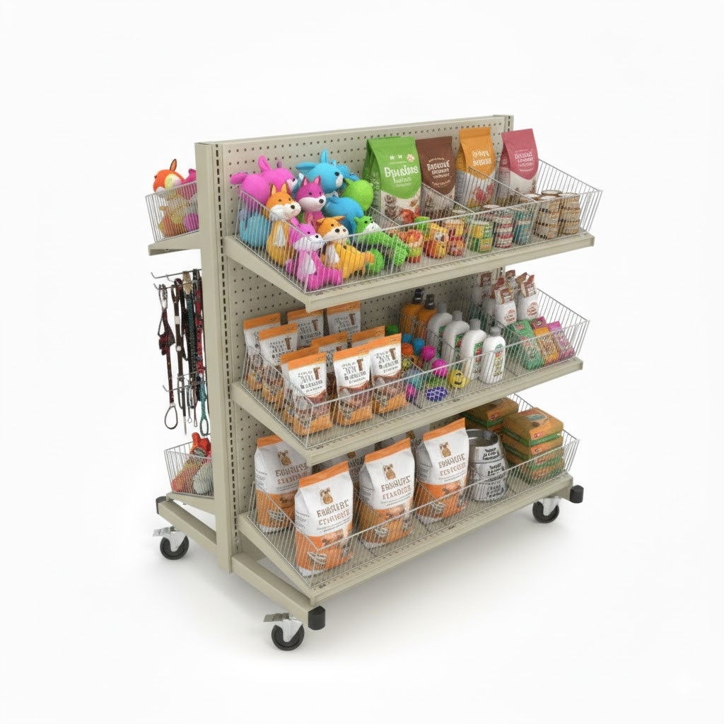 Rolling Gondola Shelving Impulse Sales Rack For Checkout | DGS Retail