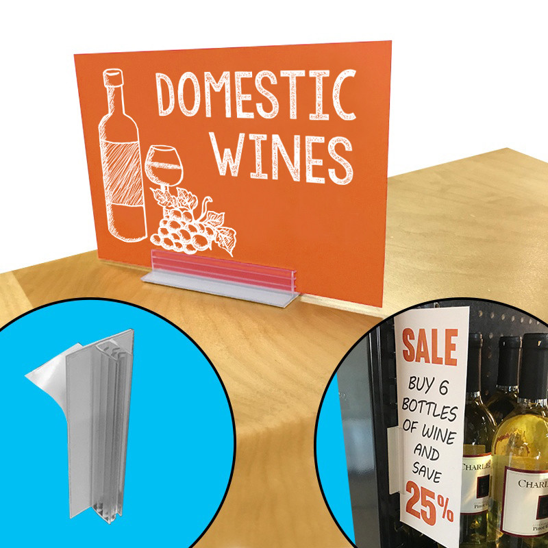 Plastic Gripper Sign Holders for Thick Retail Signage | DGS Retail