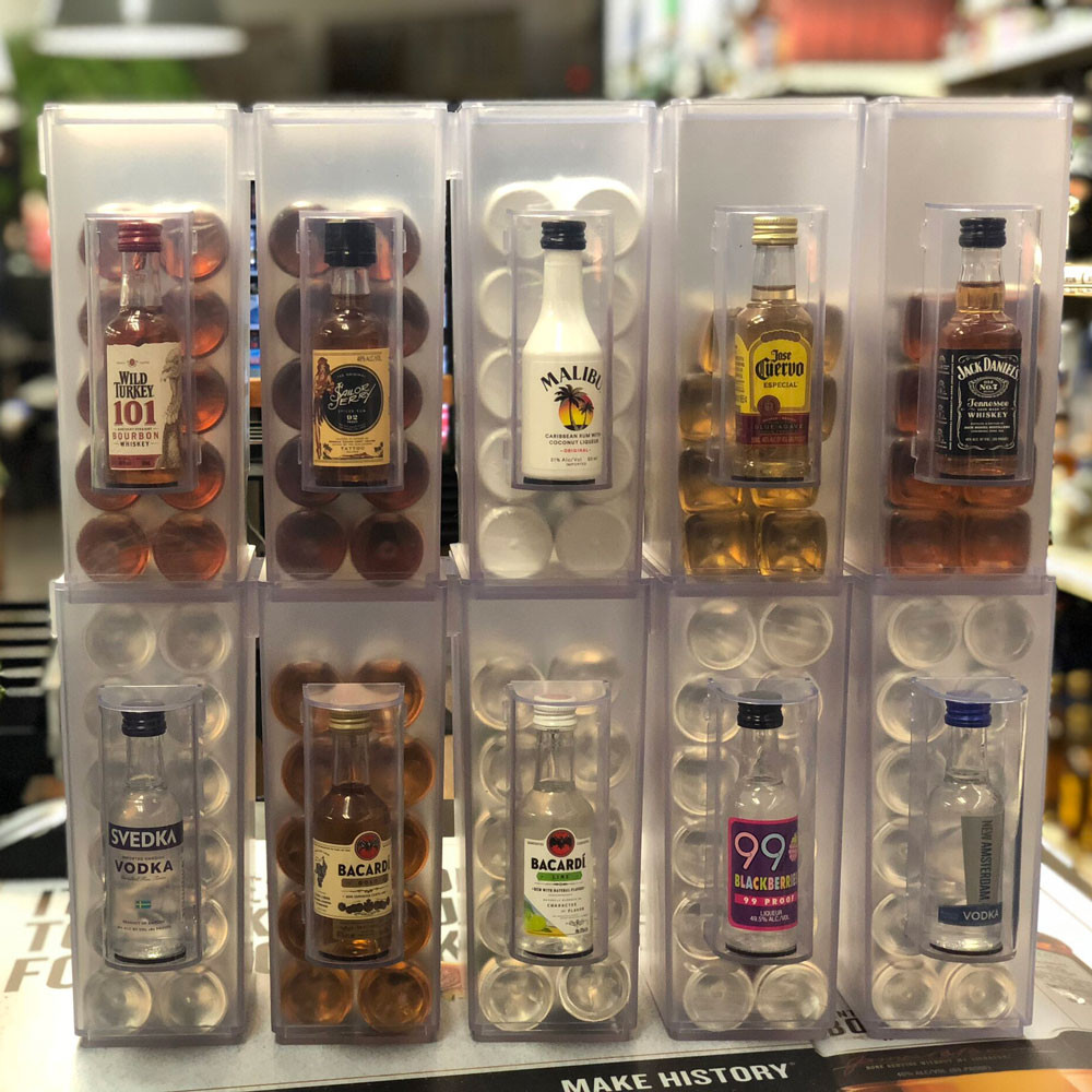 Shooter Displays Commercial Mini Liquor Nips Bottle Bins | DGS Retail