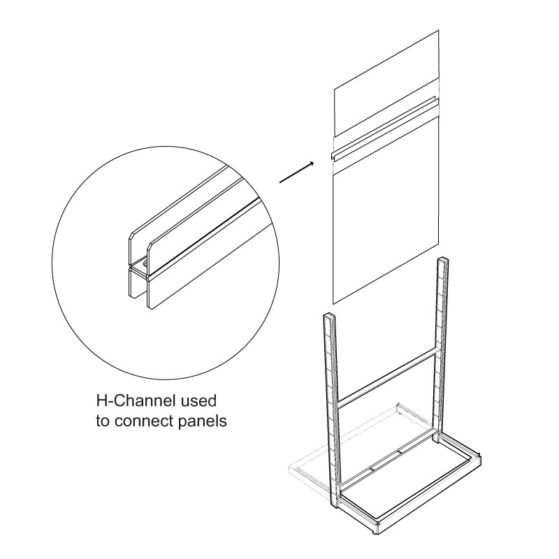 Metal H Channels | Shelving Parts | DGS Retail