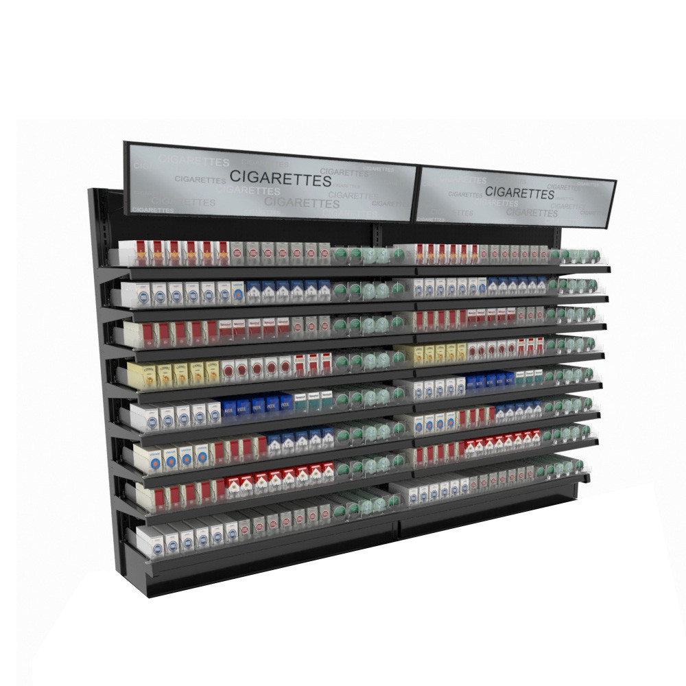 TobacPro Cigarette Display Rack With Pushers, 16 Shelves 96W 60H | DGS ...