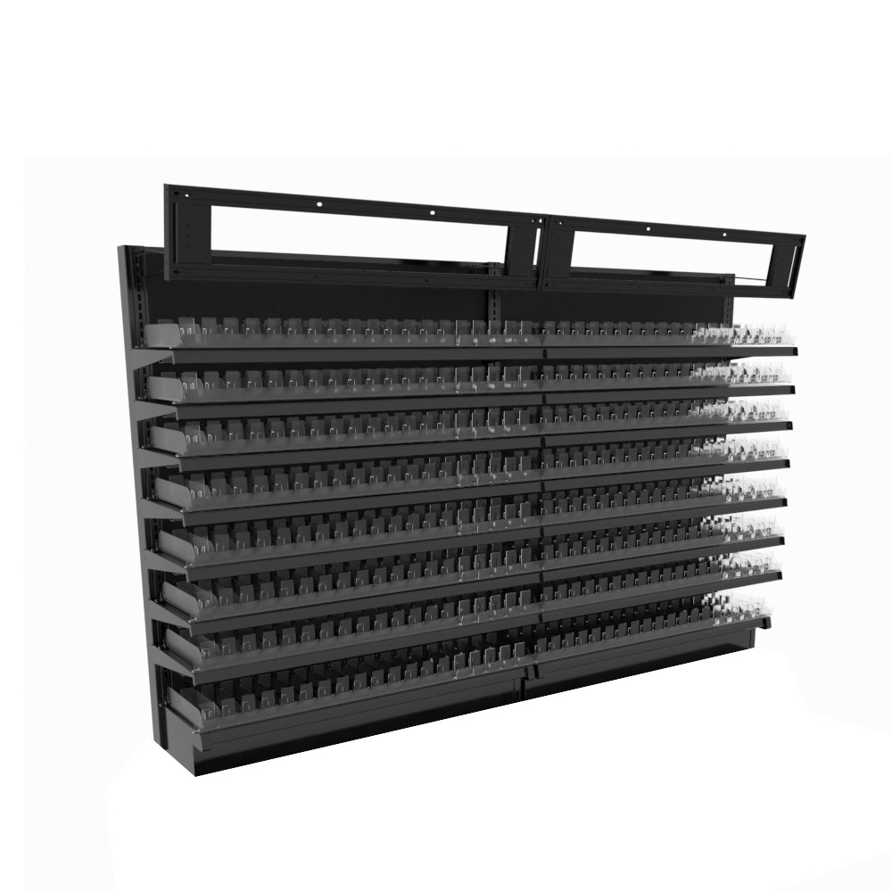 TobacPro Cigarette Display Rack With Pushers, 16 Shelves 96W 60H | DGS ...