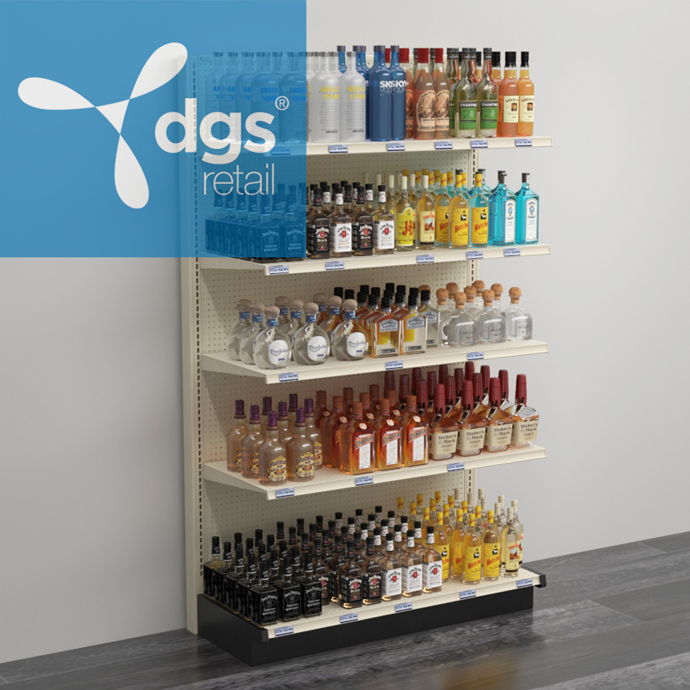 Commercial Grade Wall Gondola Display With 10 Shelves | DGS Retail