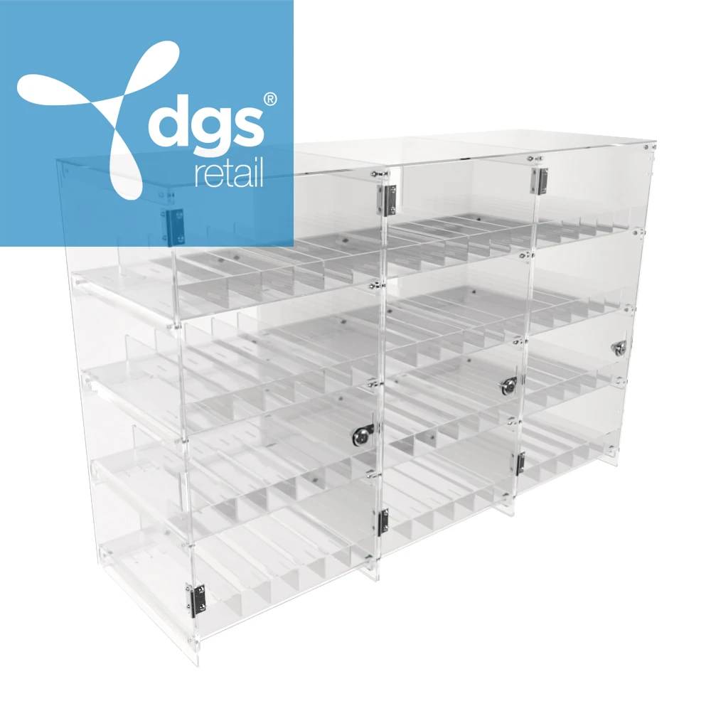 Panny Trio Ultimate 36-Inch Acrylic Mini Liquor Display Case for Retail