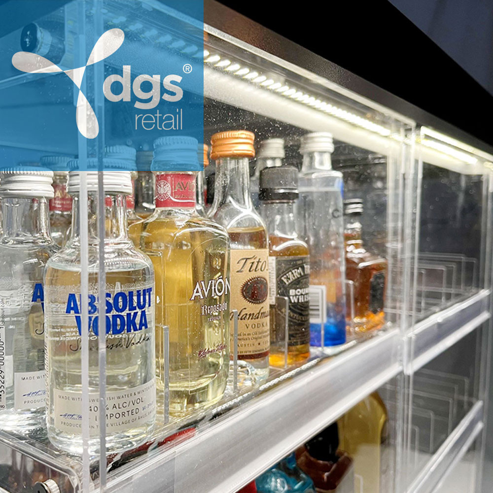 LED-Enhanced Mini Liquor Bottle Display Case ?Commercial-Grade Acrylic ...