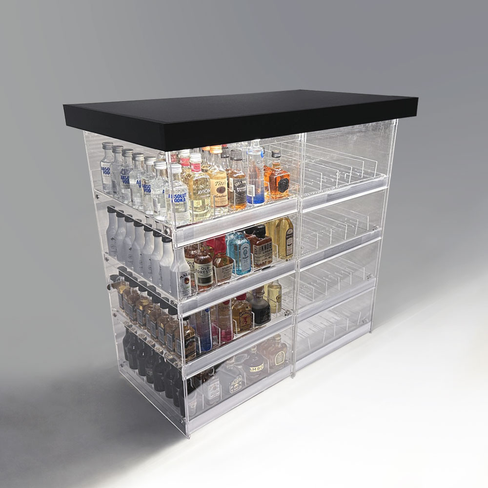 Panny Plus LED 24-Inch Mini Liquor Bottle Display Case - Acrylic with ...