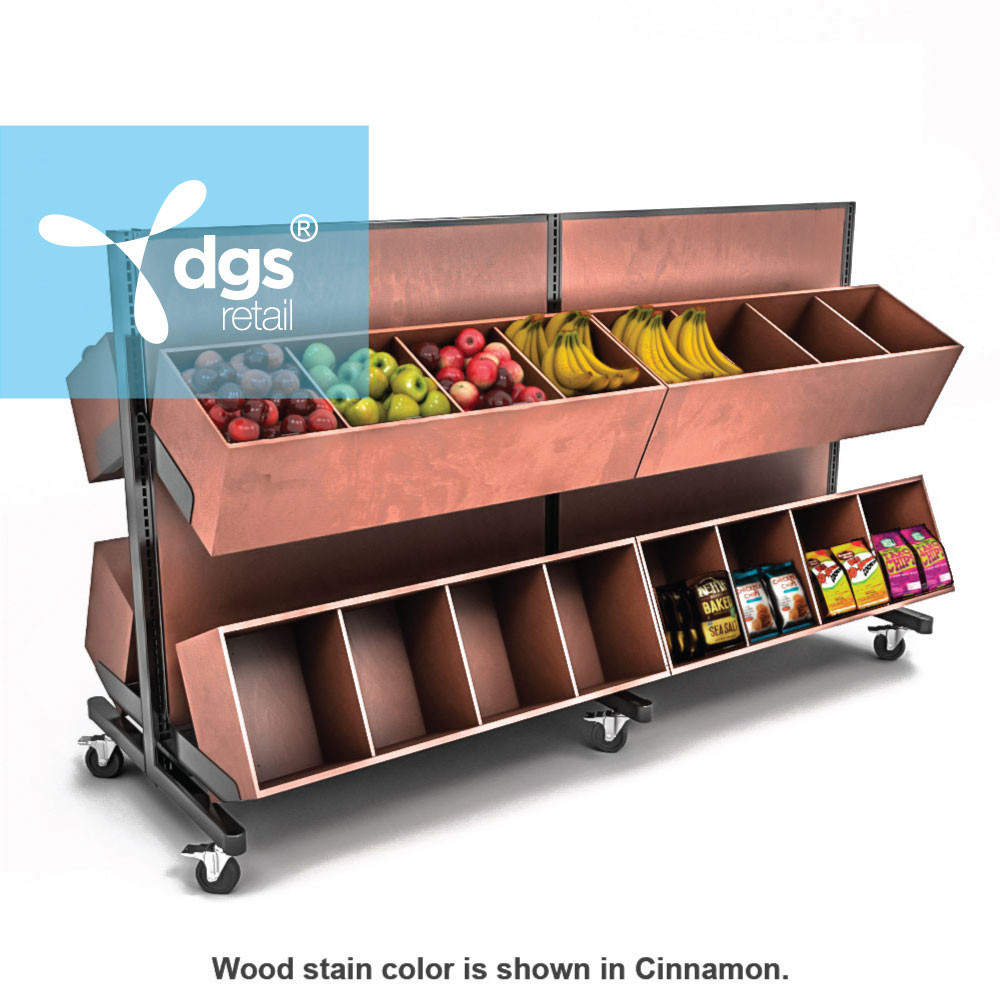 Wooden Rolling Lozier Gondola Display Units On Sale | DGS Retail