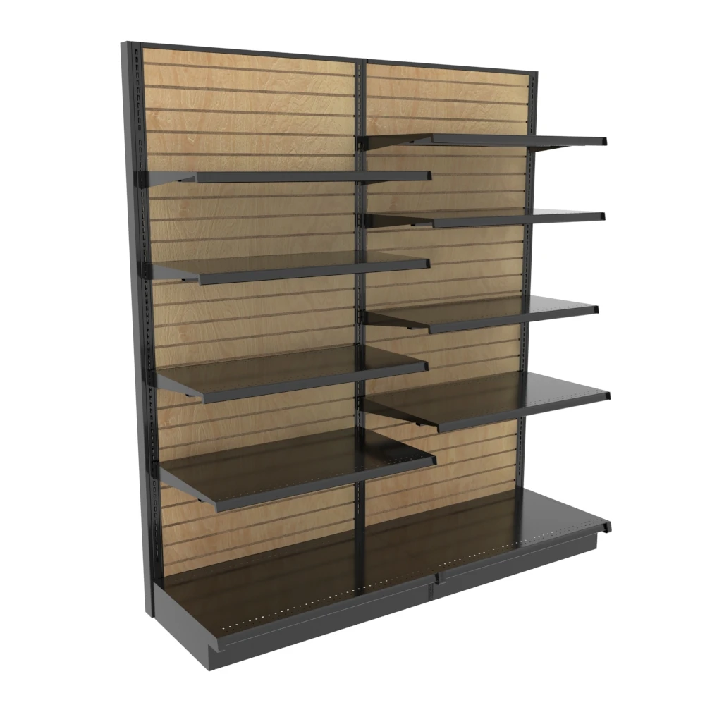 Wooden Slatwall Shelving Unit With 10 Shelves | Holds 4200 Lbs | DGS Retail